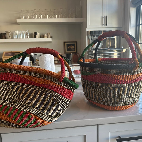 Bolga Basket,basabasa Pot Basket,large Basket African Market Basket ...