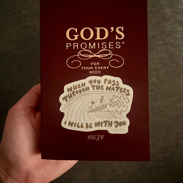 Surfing Jesus | Waterproof Christian Sticker | Faith | Verse | Bible ...