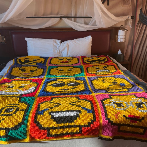 Summer Cabin C2C Crochet Afghan PATTERN | Aspen Leaf and Pinecones ...