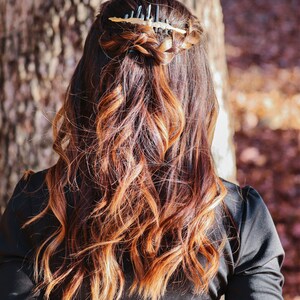 Night Hunter // Bat and Raw Black Crystal Hair Comb - Etsy