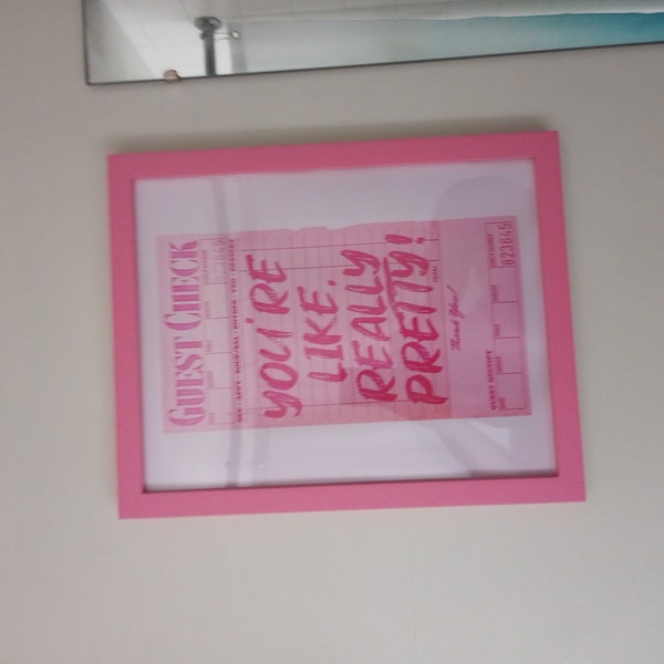 You're Like Really Pretty Guest Check Poster Dorm Decor, Funky Wall Art Retro Art Print Preppy ...
