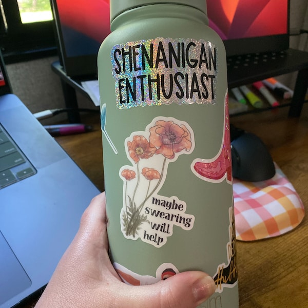 Shenanigan Enthusiast Laptop Stickers, Funny Stickers, Sarcasm Laptop ...