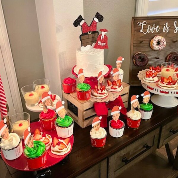 Santa Legs Cake, Santa Cake Topper Legs, Christmas Cake Topper, Holiday ...
