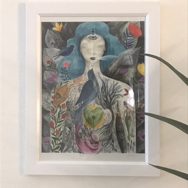 Spiritual Wall Art for Women, Chakra Wall Art Print, Feminine Goddess ...