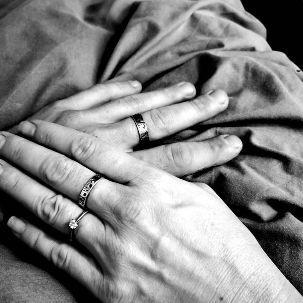 Amor Aeternus Ring Set, in Sterling Silver, 4mm and 6mm, Matching ...
