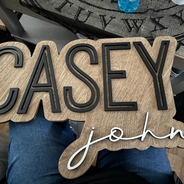 Large Custom Wood Name Sign, Nursery Name Sign, Boho Girl Name Sign ...