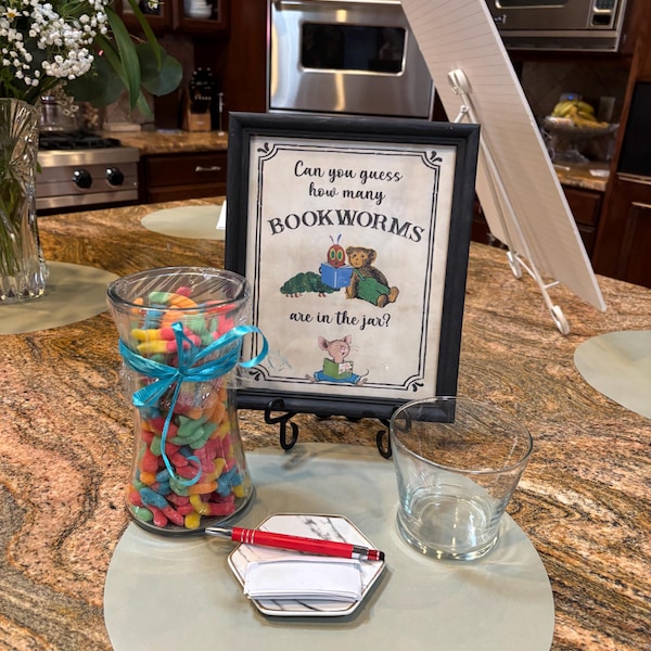 Downloadable 8x10 Sign With Answer Cards / Not Self-editable / Guess ...