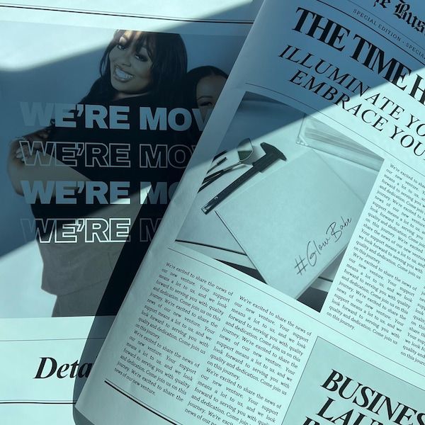 Canva Business Newspaper Template, Editable Large Newspaper ...