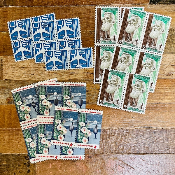 10 Jet Airliner Silhouette Postage Stamps - Pack of (10) Vintage ...