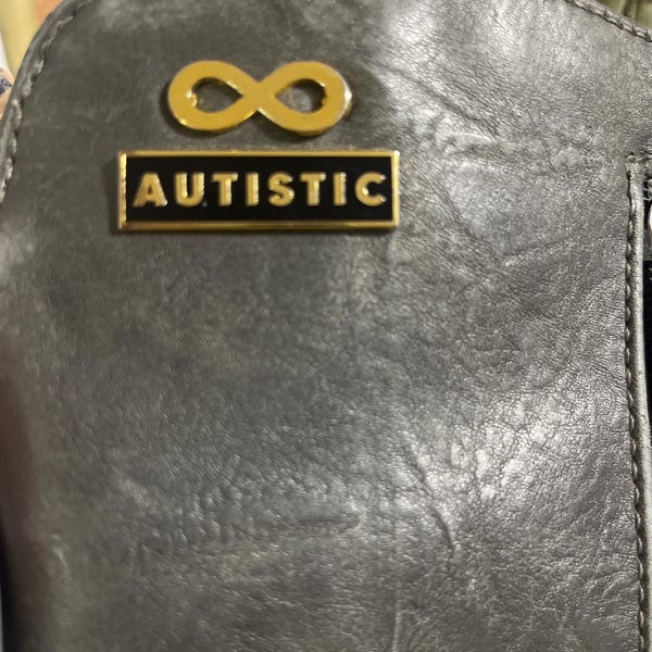 Mini Autistic Pride Infinity Gold Enamel Pin Brooch Autism ...