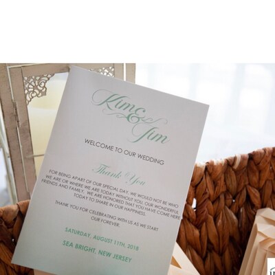 Printable Gold Wedding Program Template, Gold Wedding Program Template ...