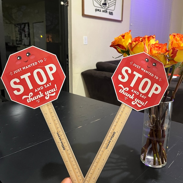 Stop Sign Crossing Guard Gift Card Holder Printable, Staff Appreciation ...