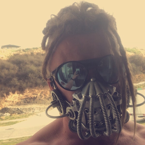 Steampunk Gas Mask Respirator Dust Mask Cosplay Goggles Rave Gas Mask ...