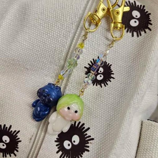 Kawaii Colorful Caterpillar Hipper, Tiny Handmade Book Character Charm ...