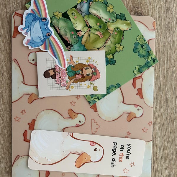 Duck Bookmark | You're on This Page | Cute Bookmark | Double Printed ...