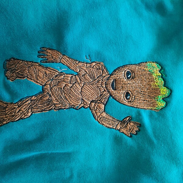 Baby Groot Embroidery Design 3 Sizes - Kids Groot Wood Figure Winking ...