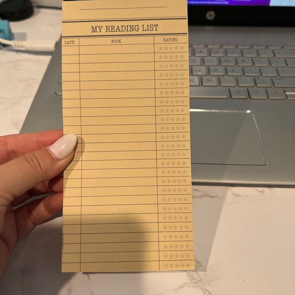 Reading List Bookmark Svg, Book Mark Digital Download, Library Card ...