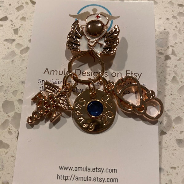 Rose Gold Stethoscope Nurse Angel Pin RN Pin Nurse Pinning Ceremony ...