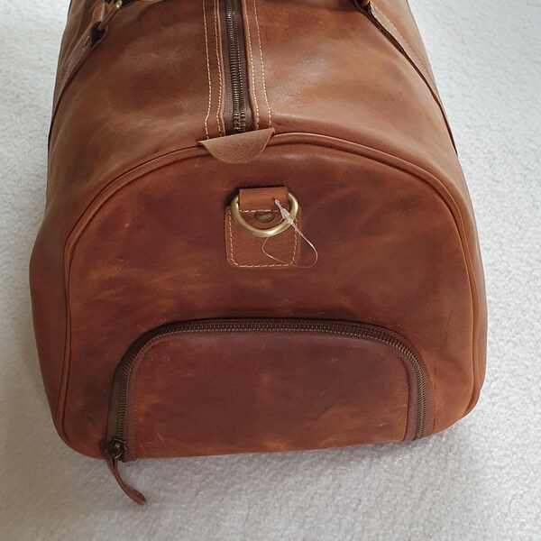 Personalized Full Grain Leather Backpack: Vintage Brown Travel Laptop ...