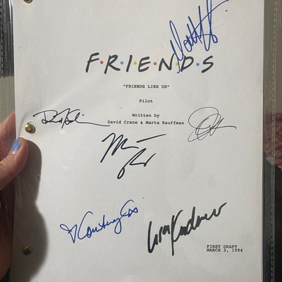 Friends TV Show Script Signed Autograph Screenplay Rachel Green, Ross ...