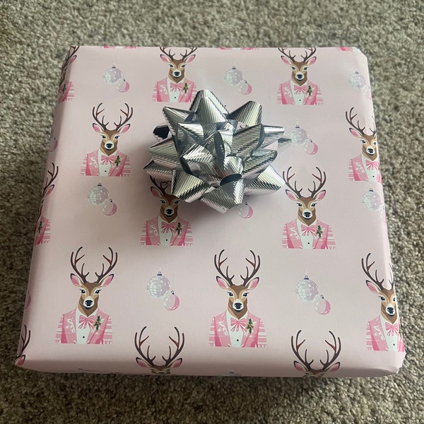 Pink & Red Coquette Bow Wrapping Paper, Preppy Wrapping Paper Roll ...