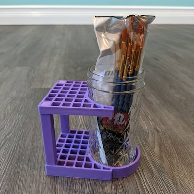 Custom Made to Order 3D Printed Paintbrush Holder and Storage Organizer ...