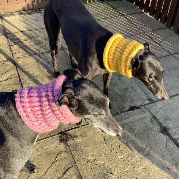 Greyhound, Lurcher, Whippet Snood Neck Warmer / Scarf. Handmade With ...
