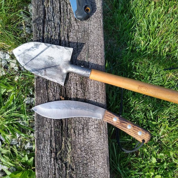 Shovel Hand-forged Spade Bushcraft Outdoor Survival Metal Detecting ...