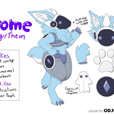 Protogen Furry Reference Sheet / Adoptable Base Kit - Etsy