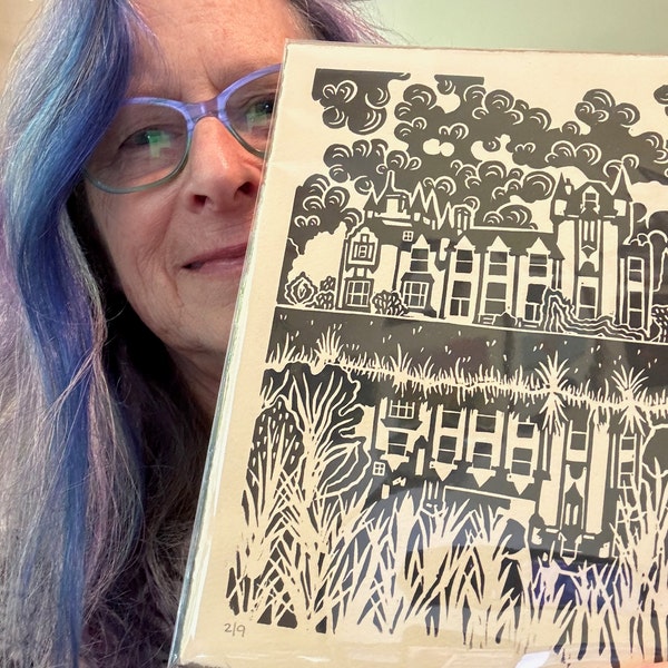 Nightingale Linocut Print - Etsy