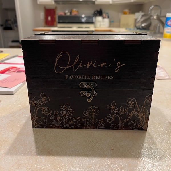 Sunflowers Recipe Card Box With 9 Recipe Dividers & 150 Recipe Cards ...
