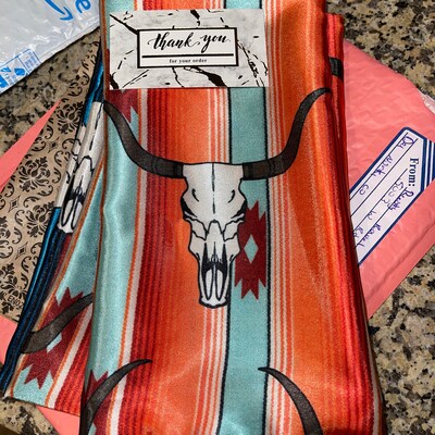 Wild Rag Green With Cactus Western Wild Rag Cowboy Western - Etsy