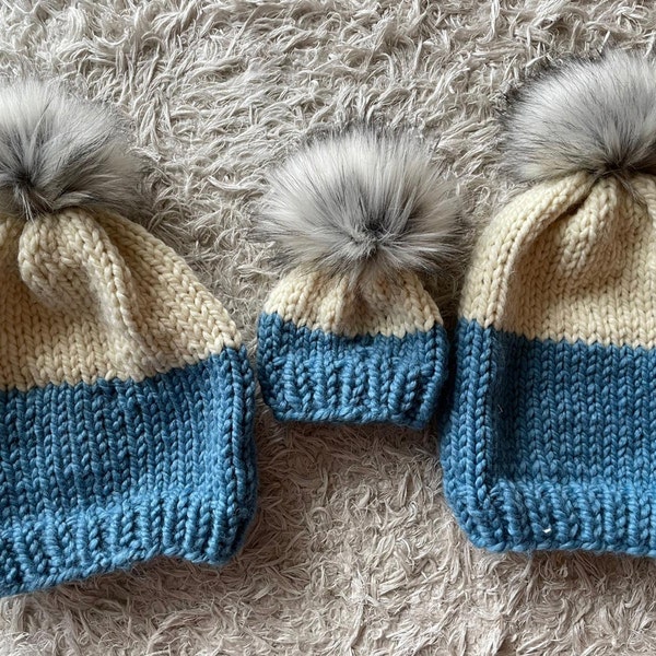 Knitting Pattern, THE PEBBLE BEANIE, Women's Knit Hat, Knit Winter Hat ...