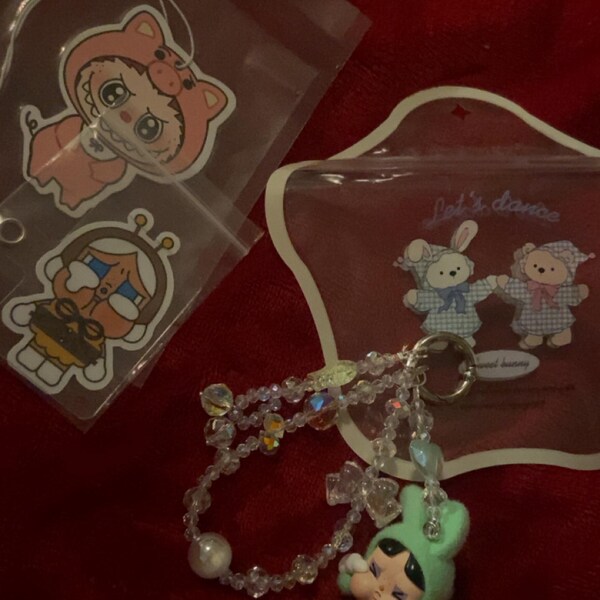 Authentic POPMART Pop Beans Keychain | Phone Charm| Purse Charm | Molly ...