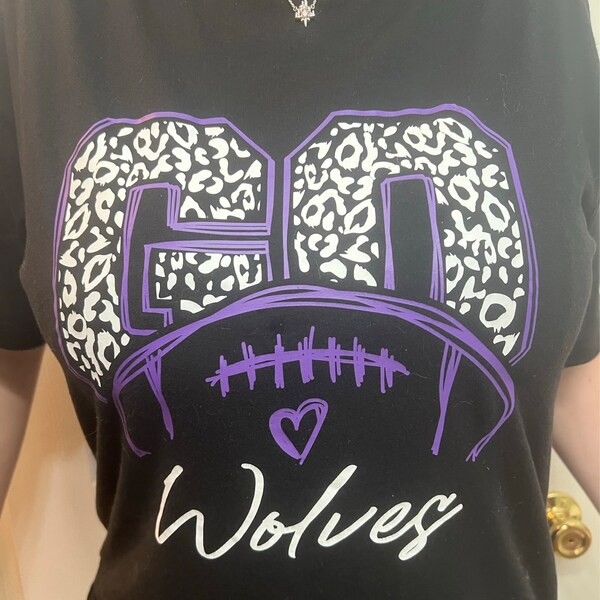 Leopard Print Football Shirt, Custom Team Spirit Tee - Etsy