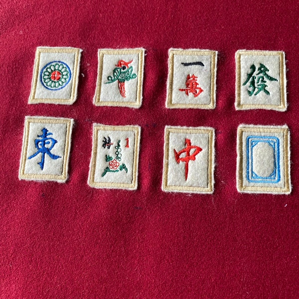 Mahjong Tiles Embroidery File Bundle Pack - Etsy