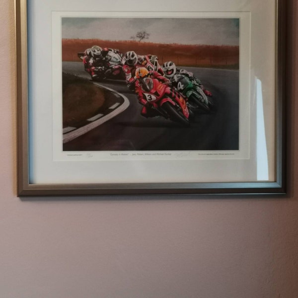 Michael Dunlop Limited Edition Art Print by Jeff Rush Motorcycle Racing ...