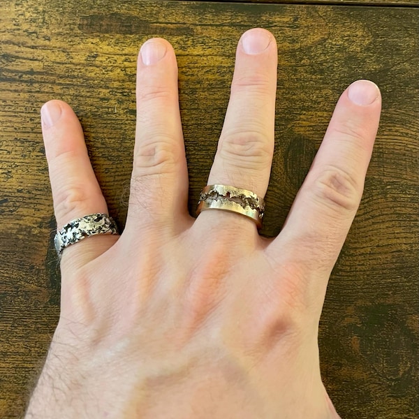 Bronze "cracked" Ring Ver 2. Heavy, Cracked, Chunky Bronze Ring ...