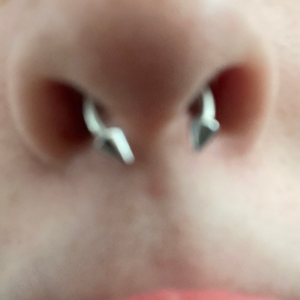 16g 6mm 8mm 10mm Diameter 3mm Spikes Spike Septum Horseshoe Surgical ...