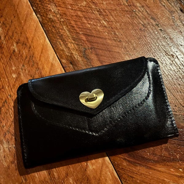 Tiny Burgundy Leopard Wallet With Heart Lock, Unique Mother’s Day Gift ...