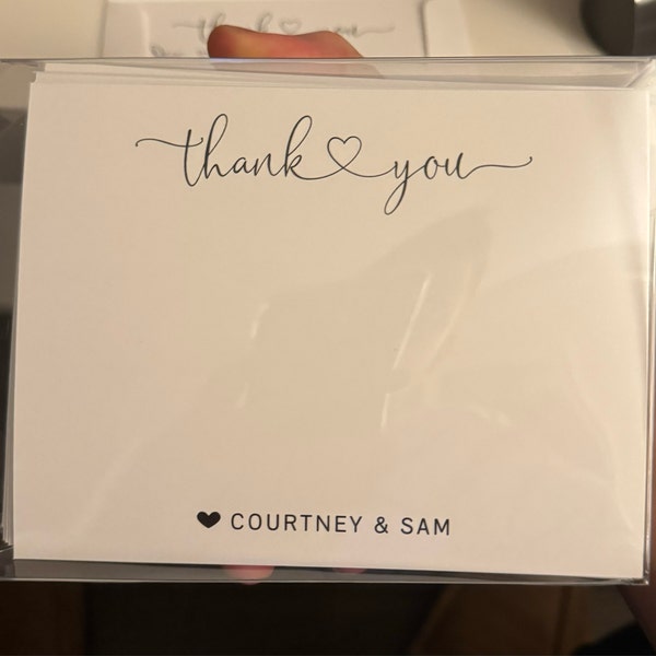 Personalized Thank You Stationery Set for Notes With Envelopes, Elegant ...
