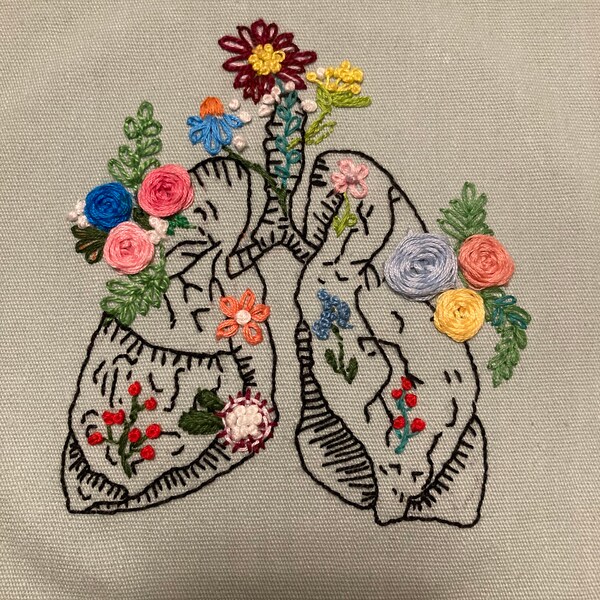 Anatomical Lung Embroidery - PDF Pattern Download - Etsy