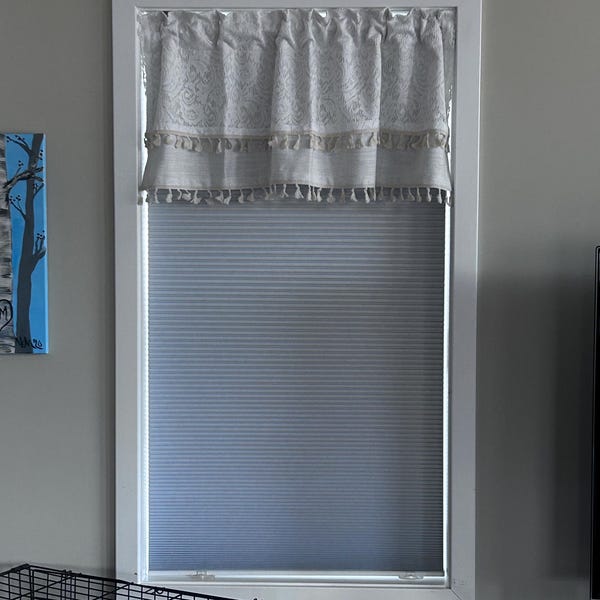 Ruffle Floral Printed Cotton Curtain, One Panel Ruffle Flower Coquette ...