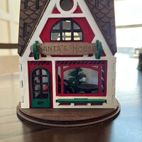 Santa Claus House - Laser Cut File, SVG Plan for Glowforge and Cutting ...