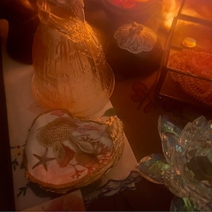 Oyster Shell Votive Candle Holder, Oyster Cluster Candle, Shell Votive ...