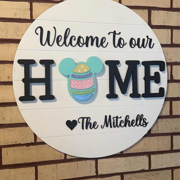 Interchangeable Home Sign- Welcome Sign- Mickey Home Interchangeable ...