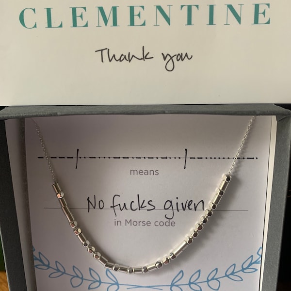 Custom Morse Code Necklace, Secret Message Jewelry, Personalized Gift ...