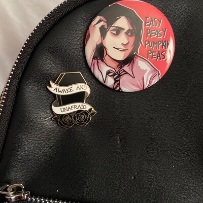 Awake and Unafraid Enamel Pins Emo MCR Lyric Pin Back in Stock - Etsy UK