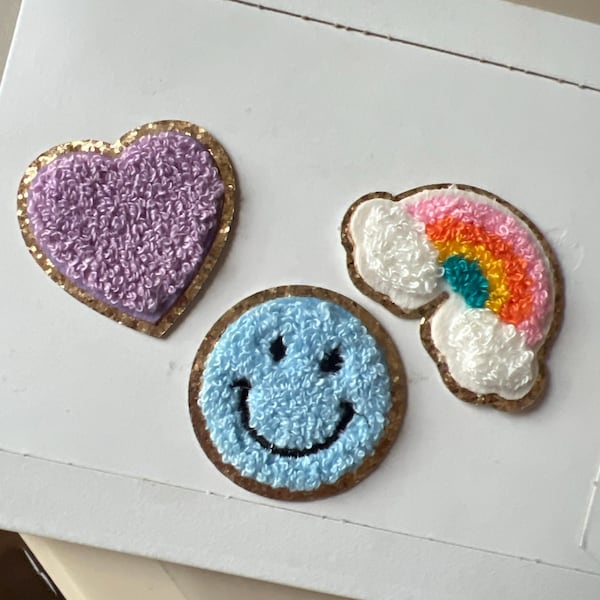 Chenille Patch Stickers, DIY Project, Self Adhesive, Beach Bag ...