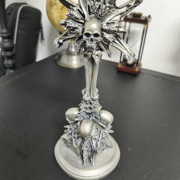 Requiem Monstrance Candlestick Holder, Hand Sculpted Resin | Spooky ...